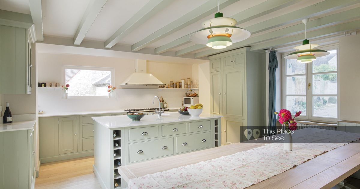 Maison de campagne en pierre chic et chaleureuse boiserie parc étang ...