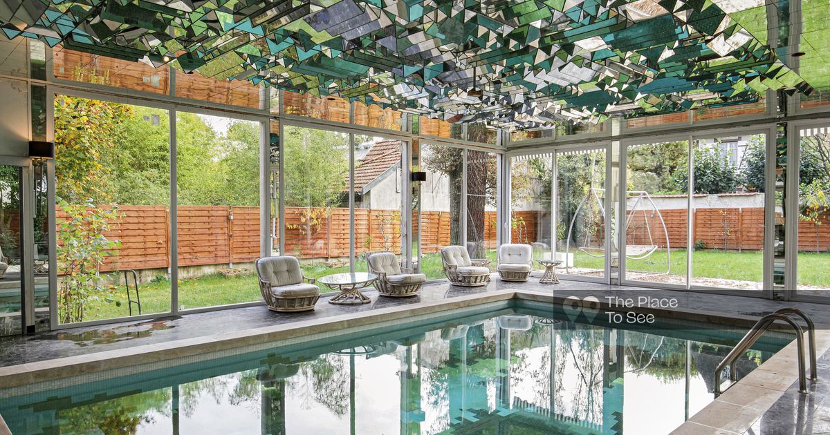 19th century mansion with 70's style indoor swimming pool renovated ...