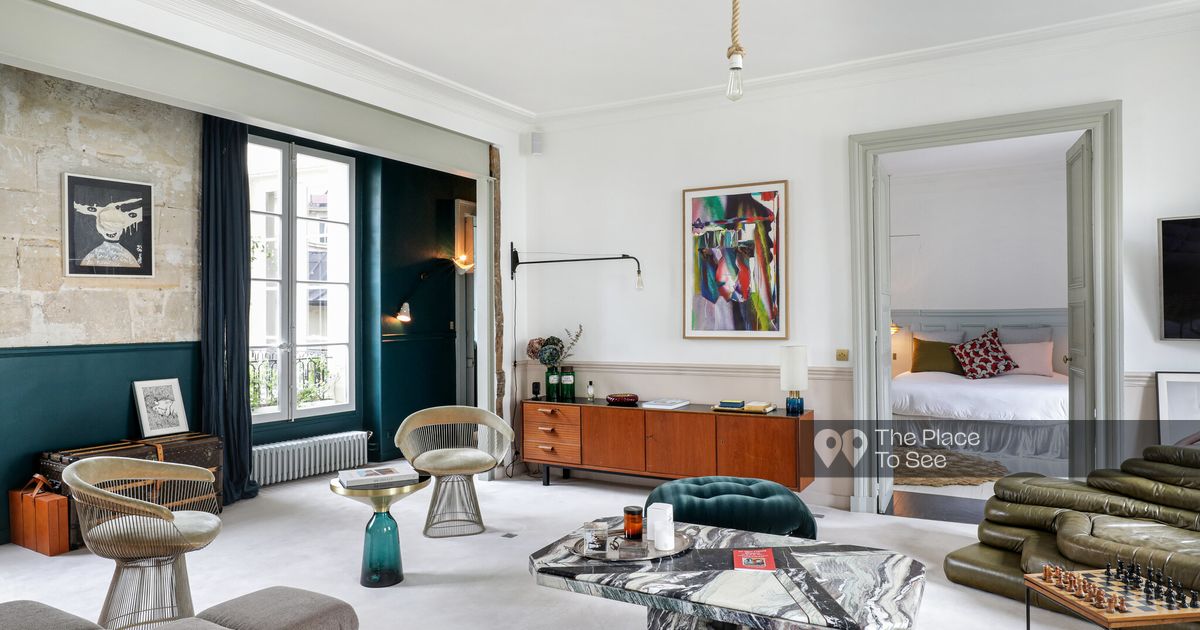 Beautiful Parisian flat with vintage furniture rug | The place to see